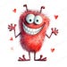 Cute Valentines Love Monsters 12 PNG | Transparent Backgrounds | Card ...