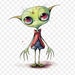 Funny Alien Clipart Bundle 12 PNG & JPEG Files Transparent Backgrounds ...