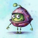 Funny Alien Clipart Bundle 12 PNG & JPEG Files Transparent Backgrounds ...