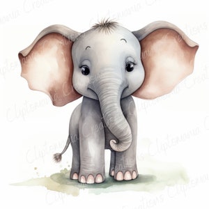 Cute Elephant Clipart Bundle | 10 High Quality JPEG Illustrations With ...