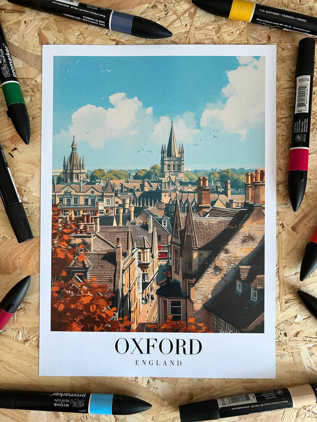 Oxford Travel Art - England - Oxford University -graduation - Wall Art ...