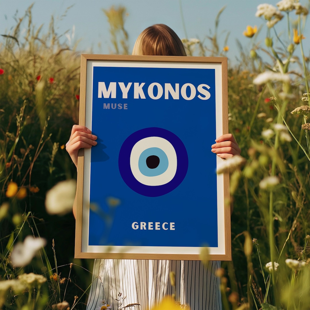 Mykonos Art, Mykonos Greece Island Print, Wall Art, Travel Poster, Home ...