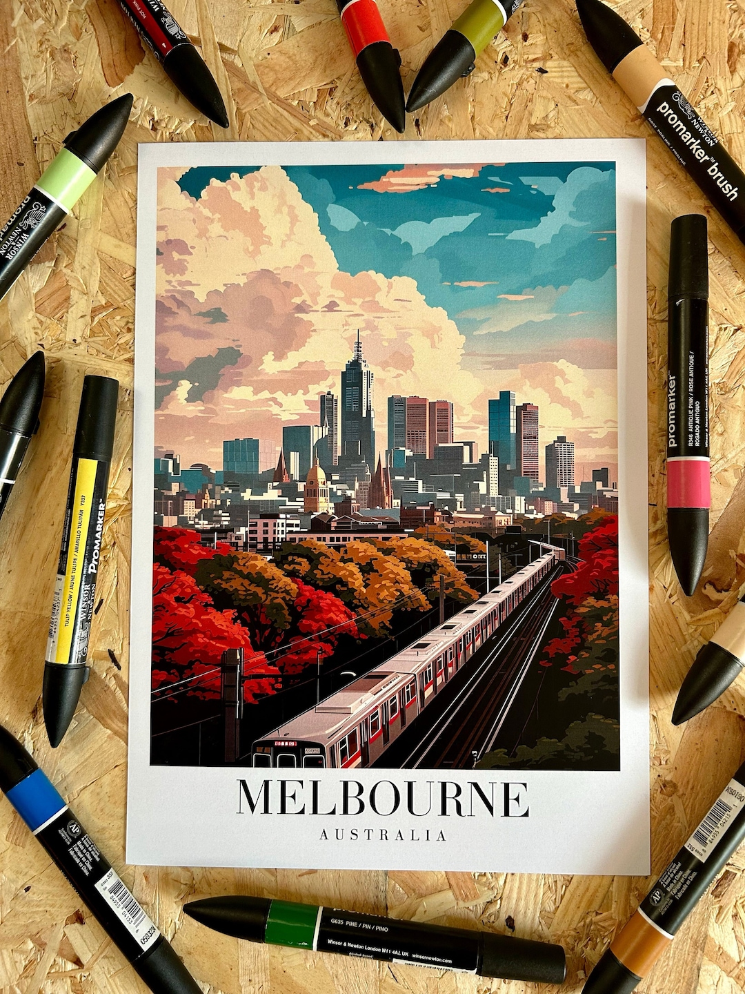 Melbourne Travel Art - Australia Print - Victoria Print - Wall Art ...