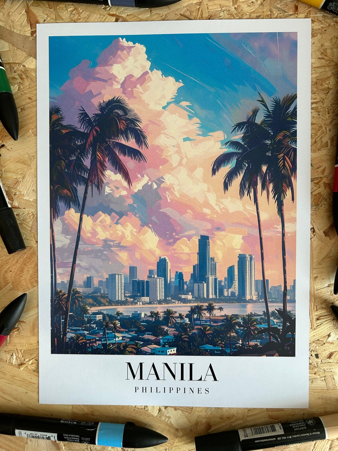 Manila Travel Art - Philippines - Wall Art - Print - Poster - Iconic ...