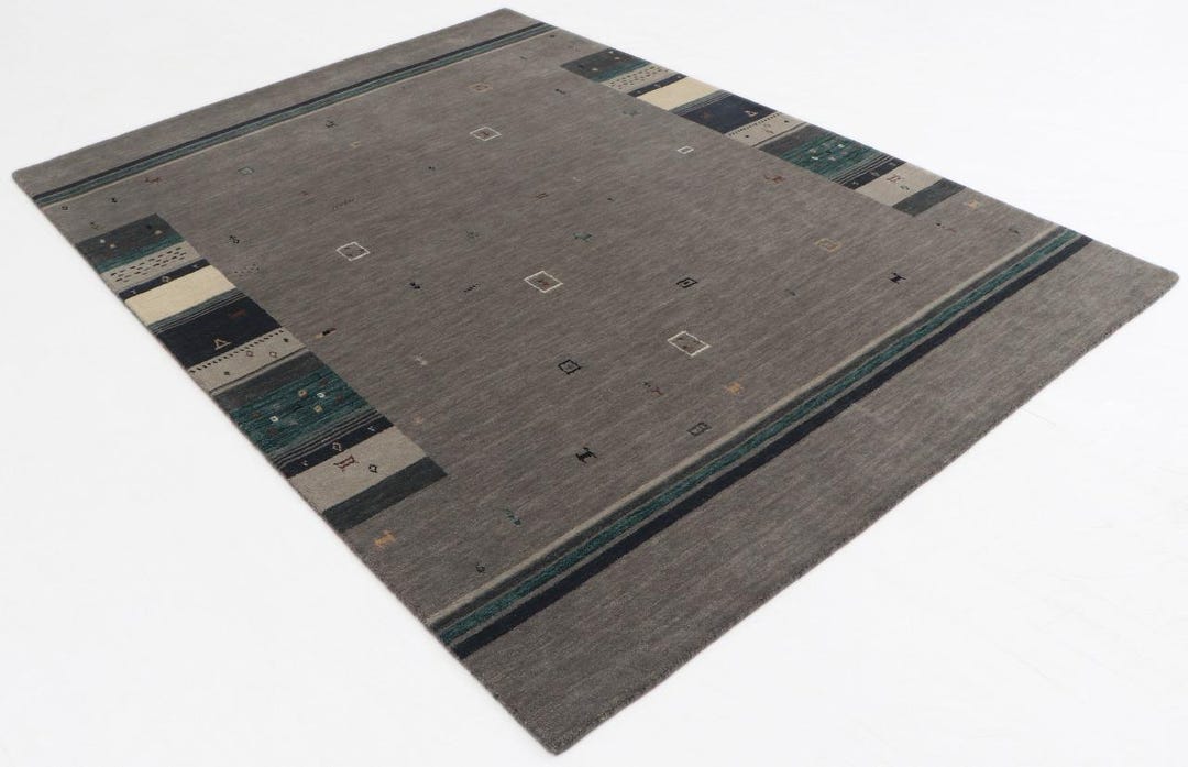 Modern Handloom Gabba Rug ! Grey ! 100% Woolen Handmade Rug Designer ...