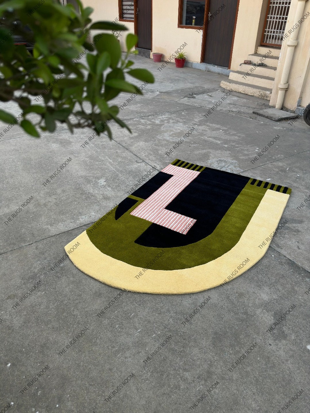 Hand Tufted Wave Rug Modern Design Irregular Shaped Rug Hand Tuft ...