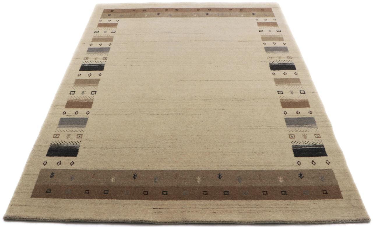 Modern Handloom Gabba Rug ! Beige ! 100% Woolen Handmade Rug Designer ...