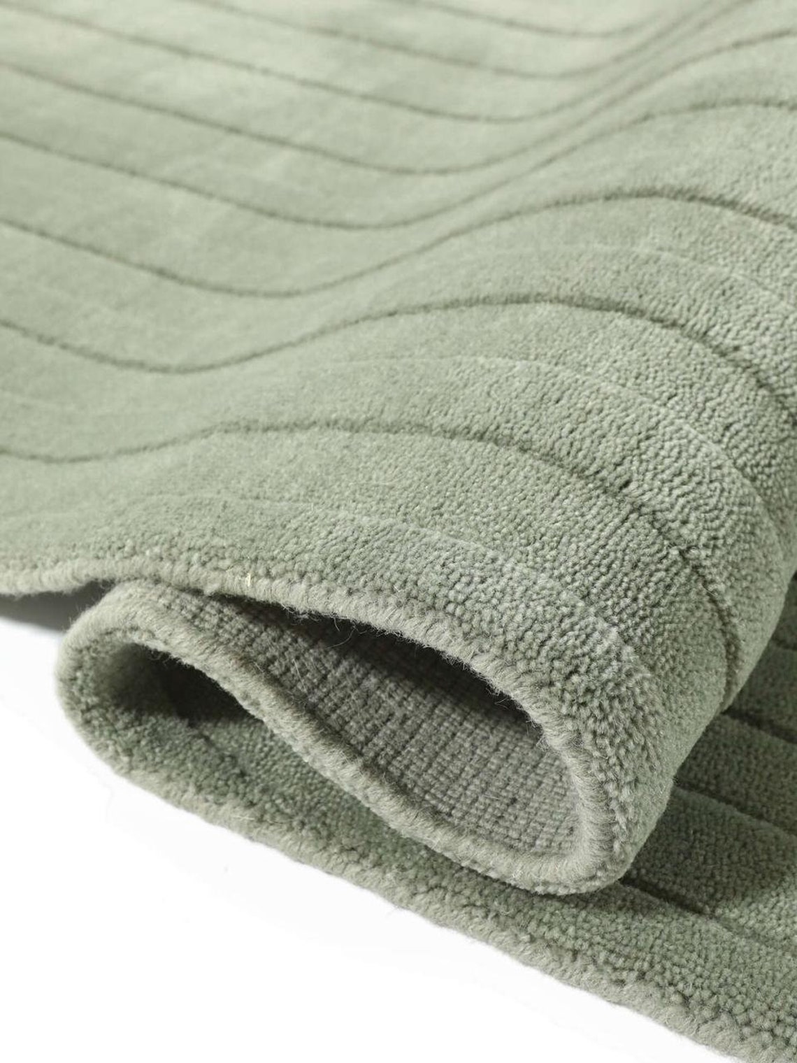 Eve-embossed Modern Handloom Dark Teal Wool Rug Carpet 100% Woolen Rug ...