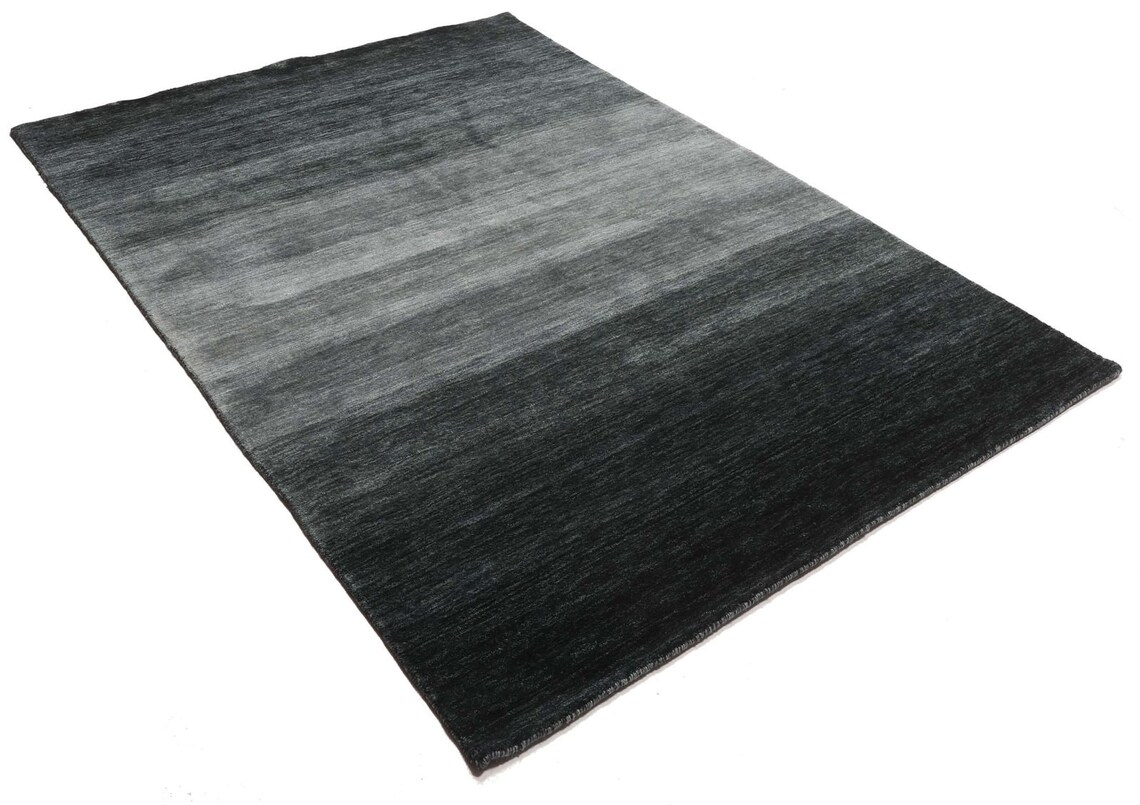 Modern Hand Loom Rainbow Grey Shaded Carpet 100% Woolen Rug for Hall ...