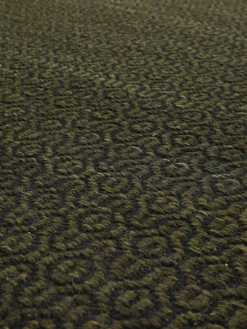 Kilim Alva Green Balck Color Wool Kilim Rug Handwoven, Kilim Jute Rug ...