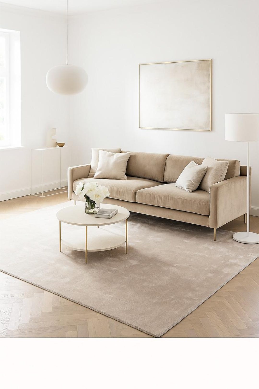 Solid Plain Broadway Beige Handloom Handmade 100% Viscose in a Thick ...