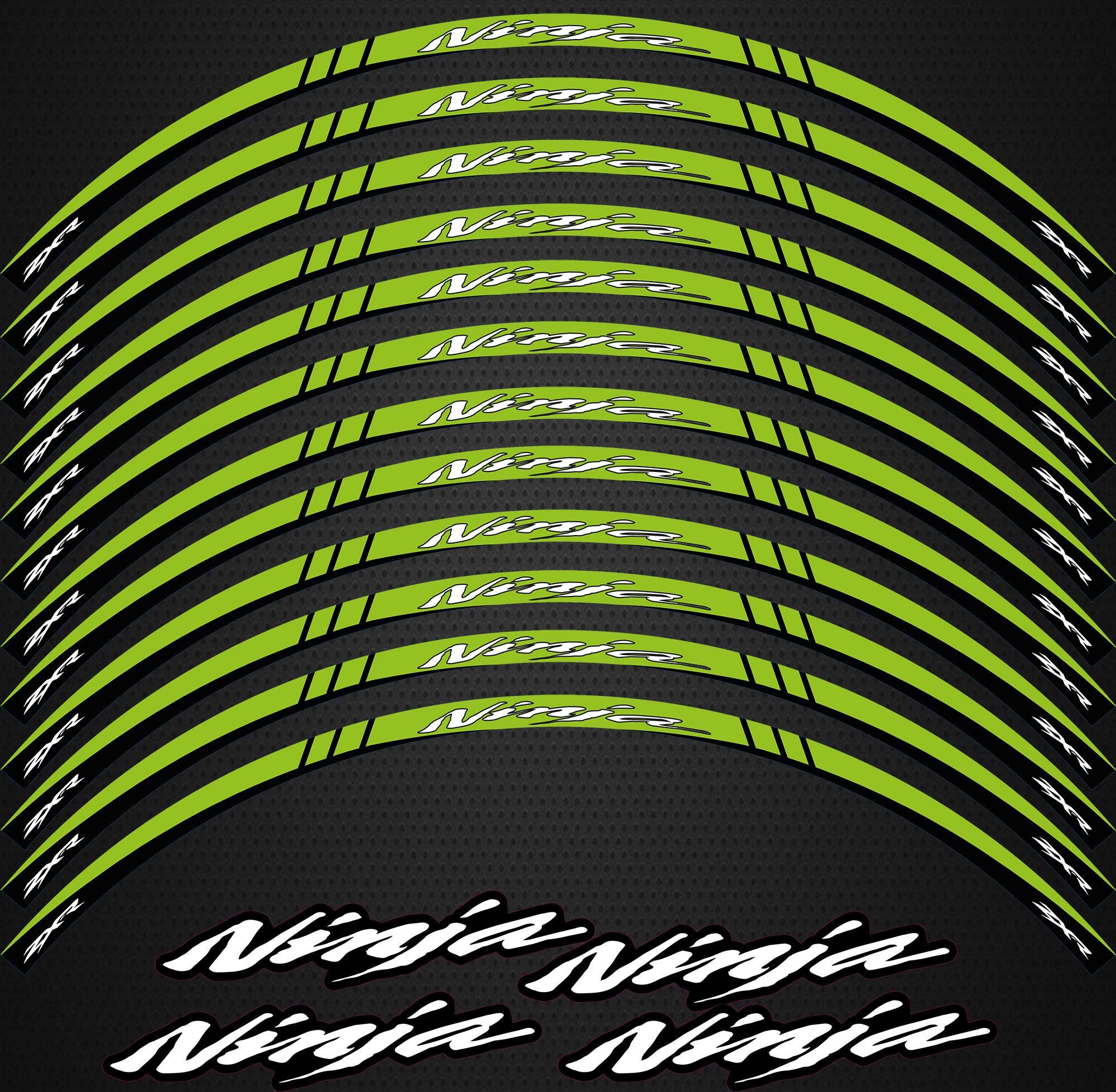 Motorcycle Wheel Stickers Rim Decals Tape for Kawasaki Ninja - Etsy