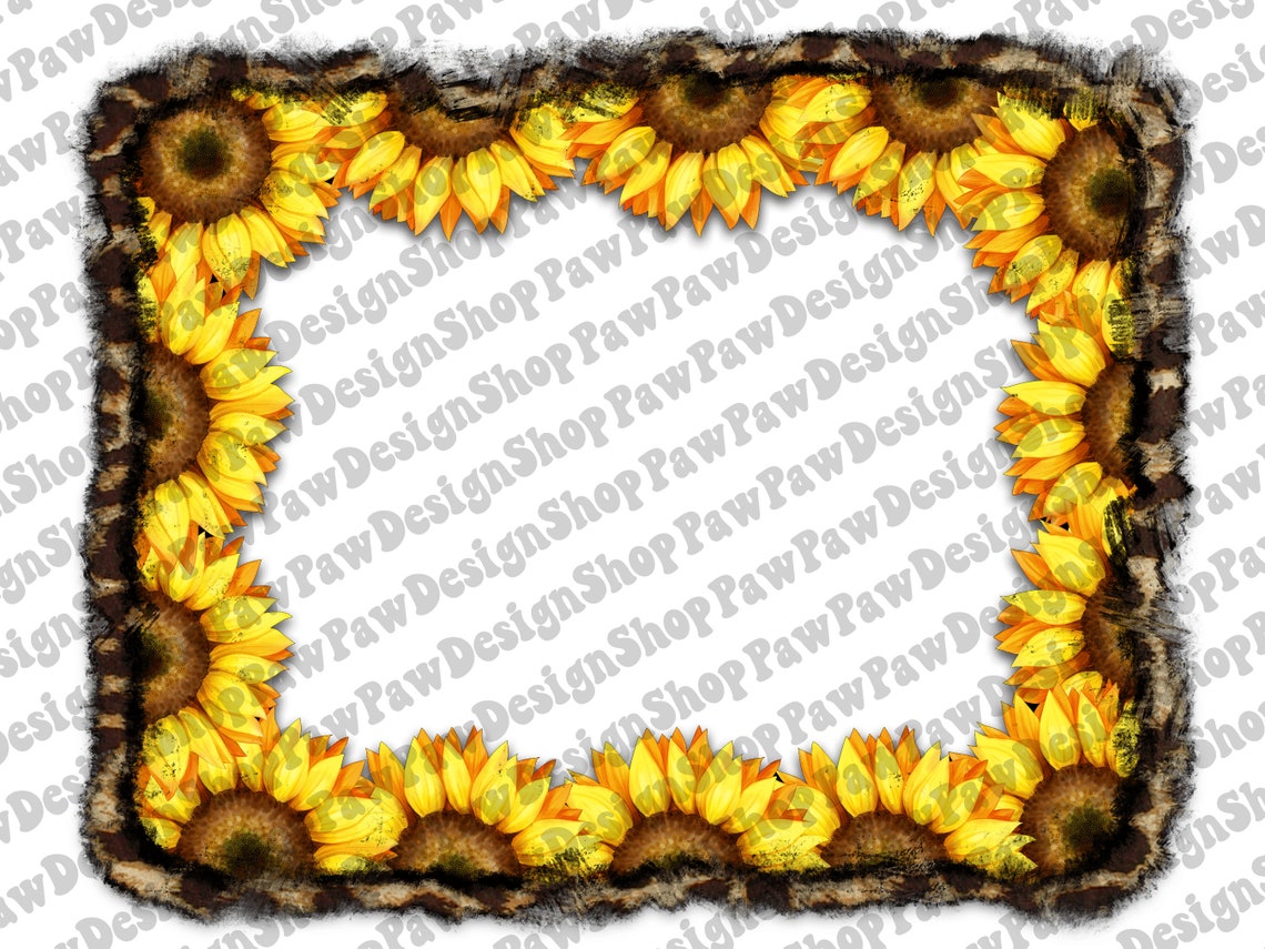 Leopard Frame Png, Leopard Background Png, Sunflowers Frame Png ...