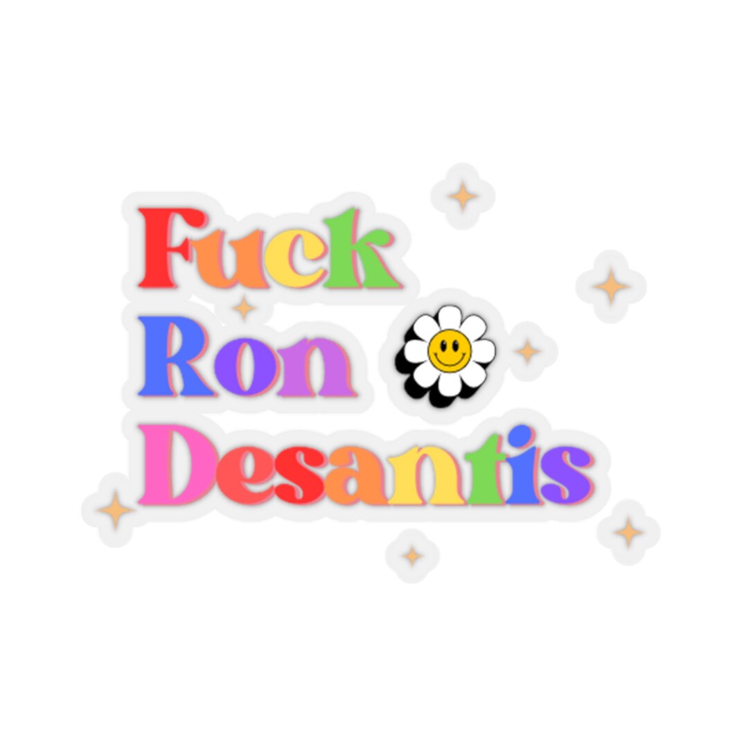 Rainbow fck Ron Desantis Retro Sticker - Etsy