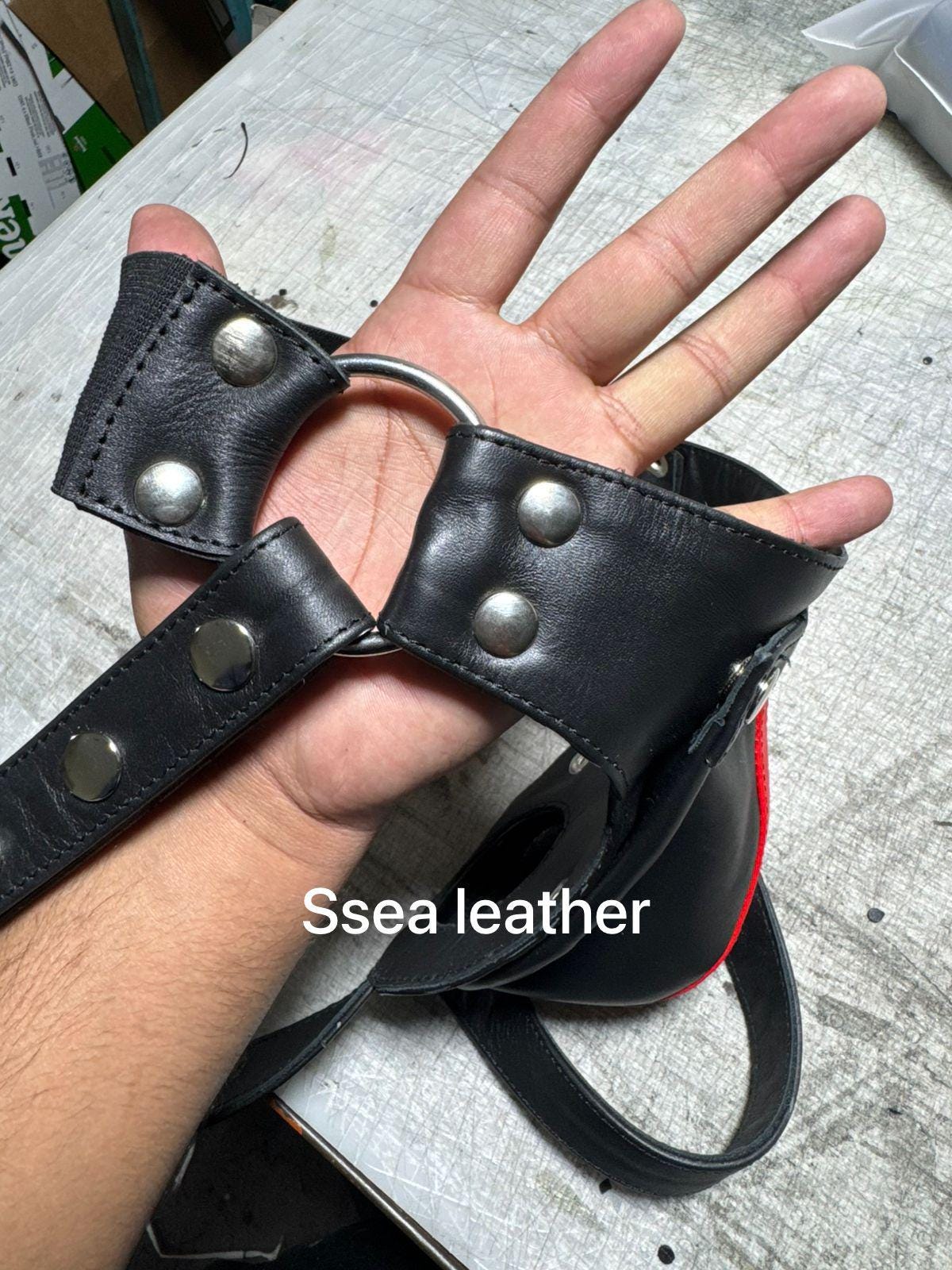 Black Leather Biker Chaps With Red Stripes: Genuine Cow Leather, LGBT ...