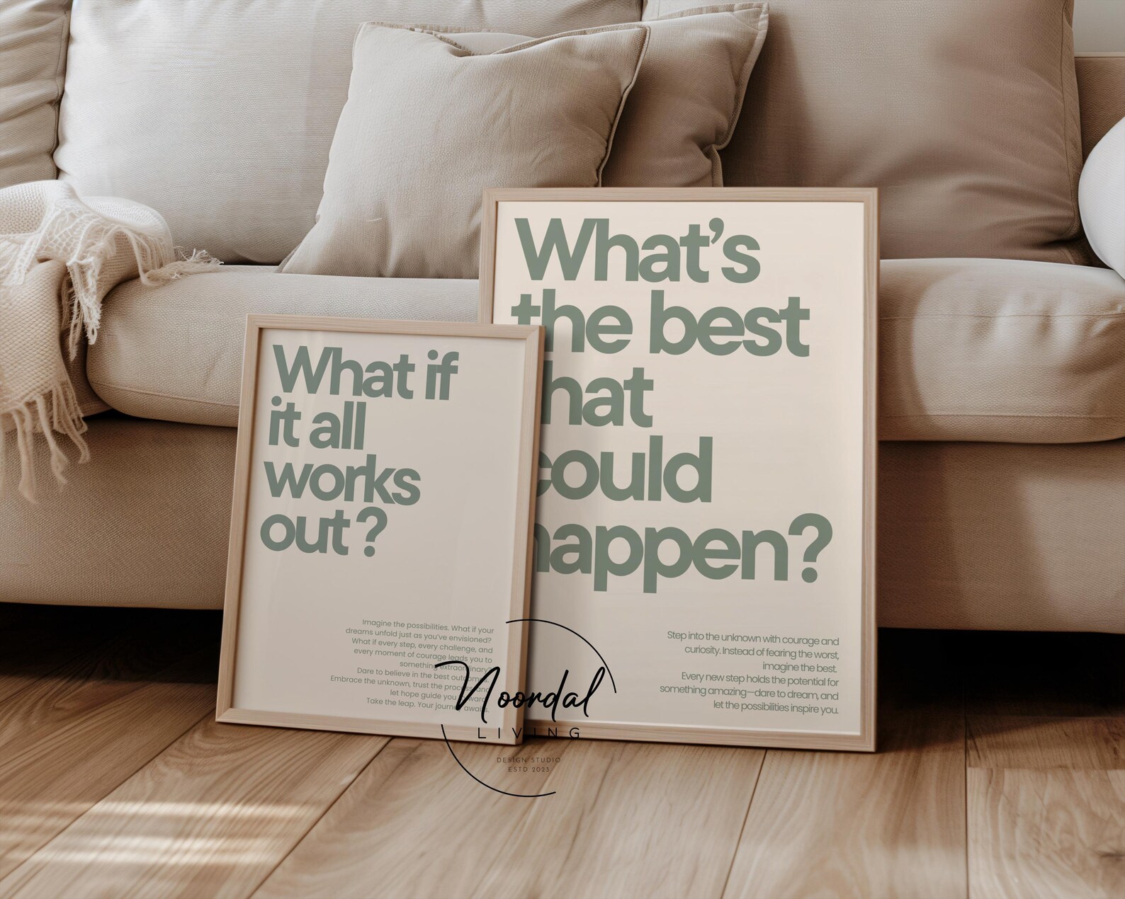 DIGITAL DOWNLOAD What If It All Works Out Print Sage Green Beige ...