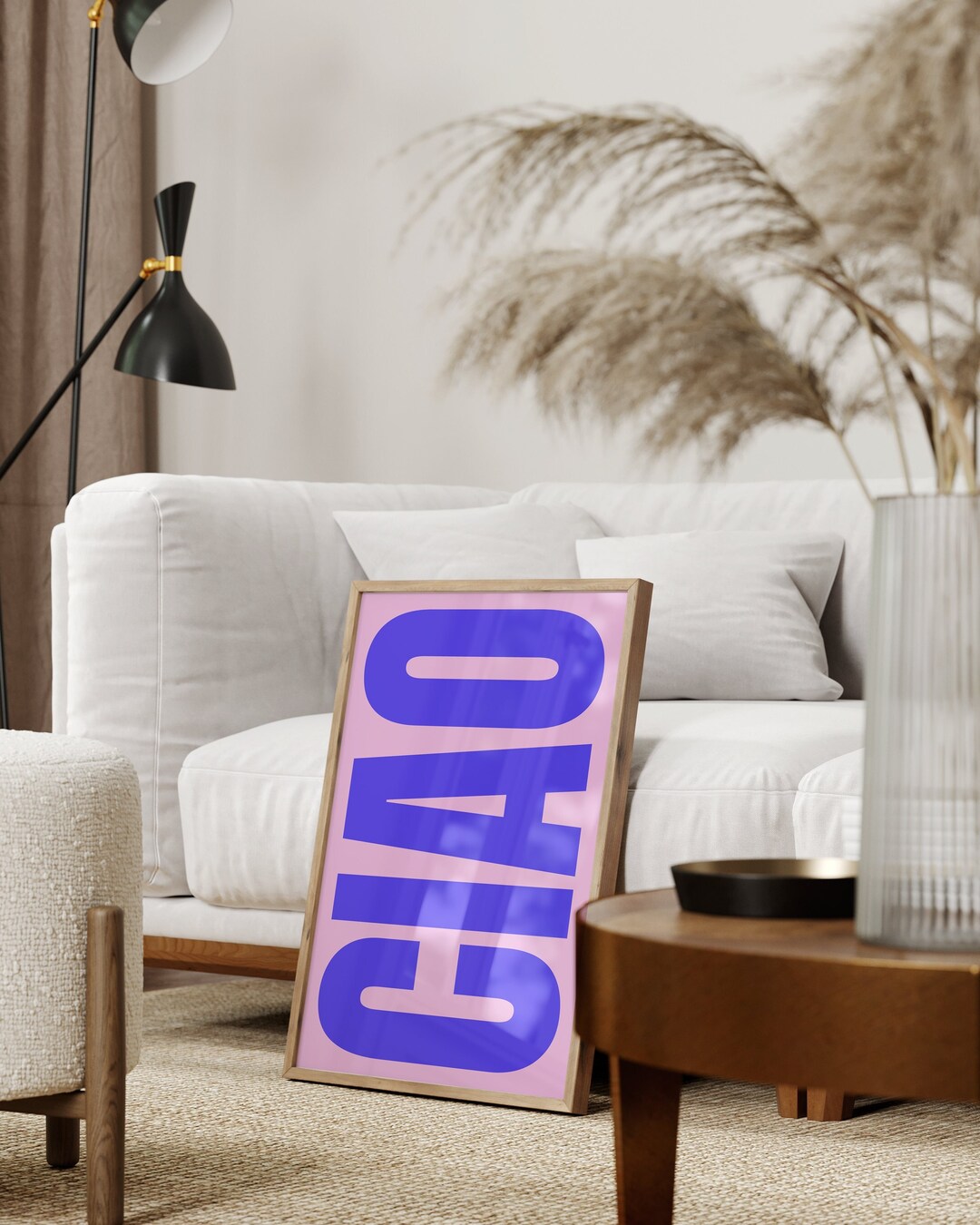 DIGITAL DOWNLOAD Ciao Poster Italy Wall Art Ciao Print Pink Wall Art ...