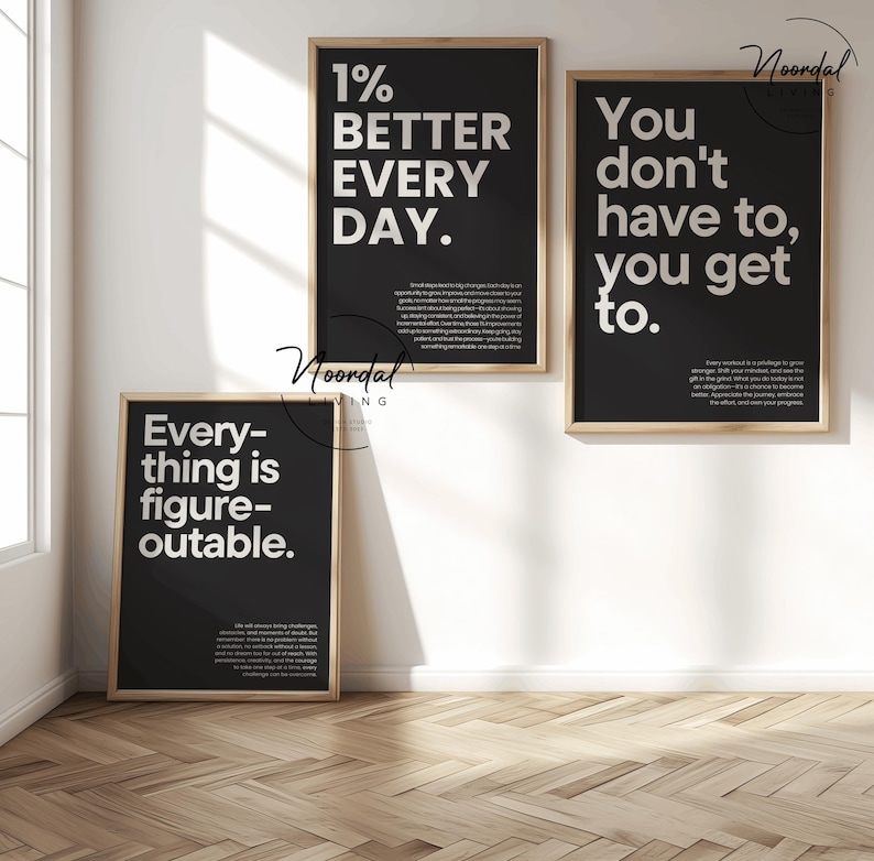 DIGITAL DOWNLOAD Motivational Poster 1% Better Every Day Print ...