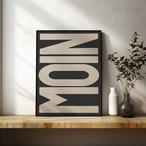 Moin Poster Minimalistic Minimal Entryway Decor Typography Print Hello ...