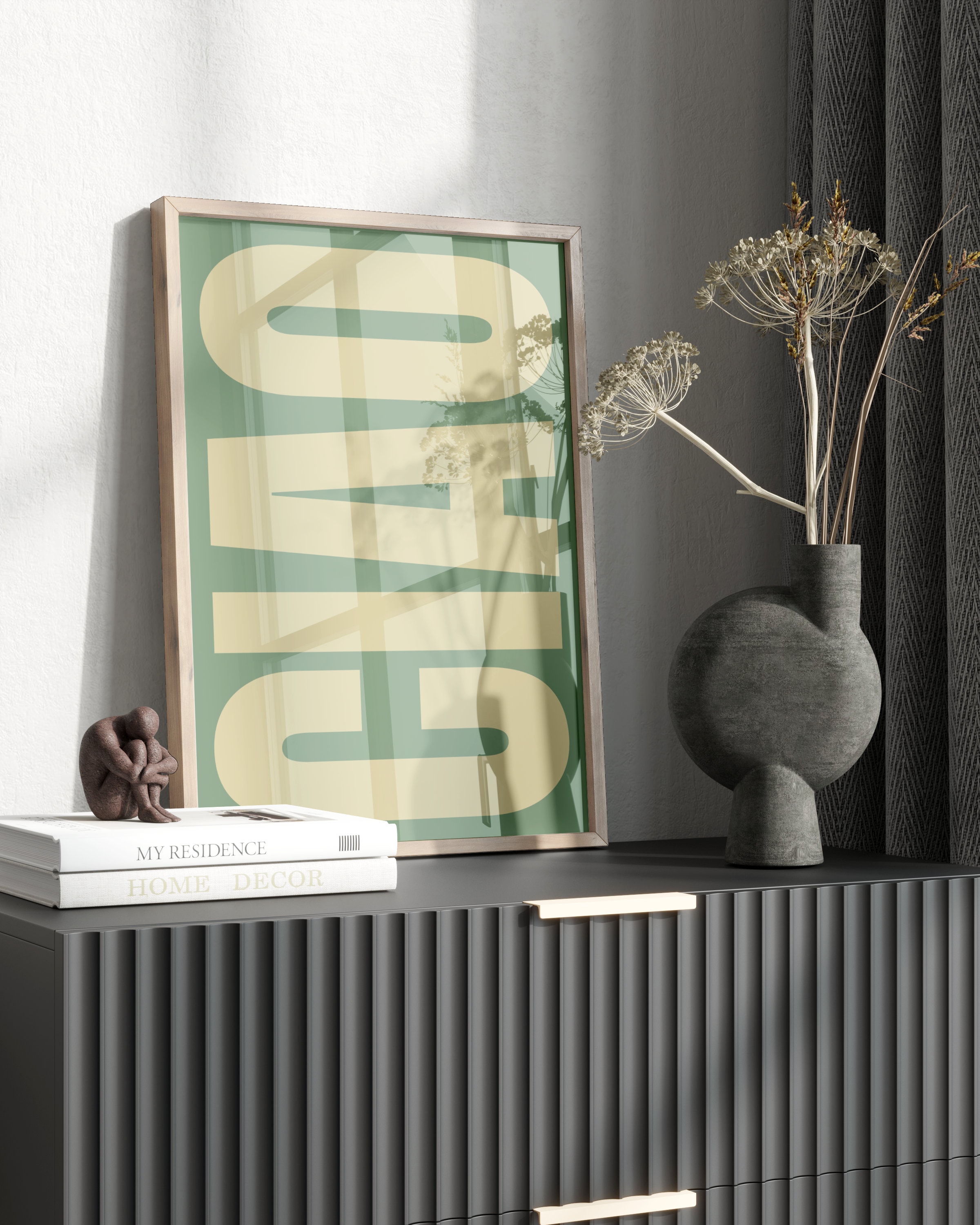 Ciao Poster Sage Green Wall Art Ciao Print Typography Poster Italy ...
