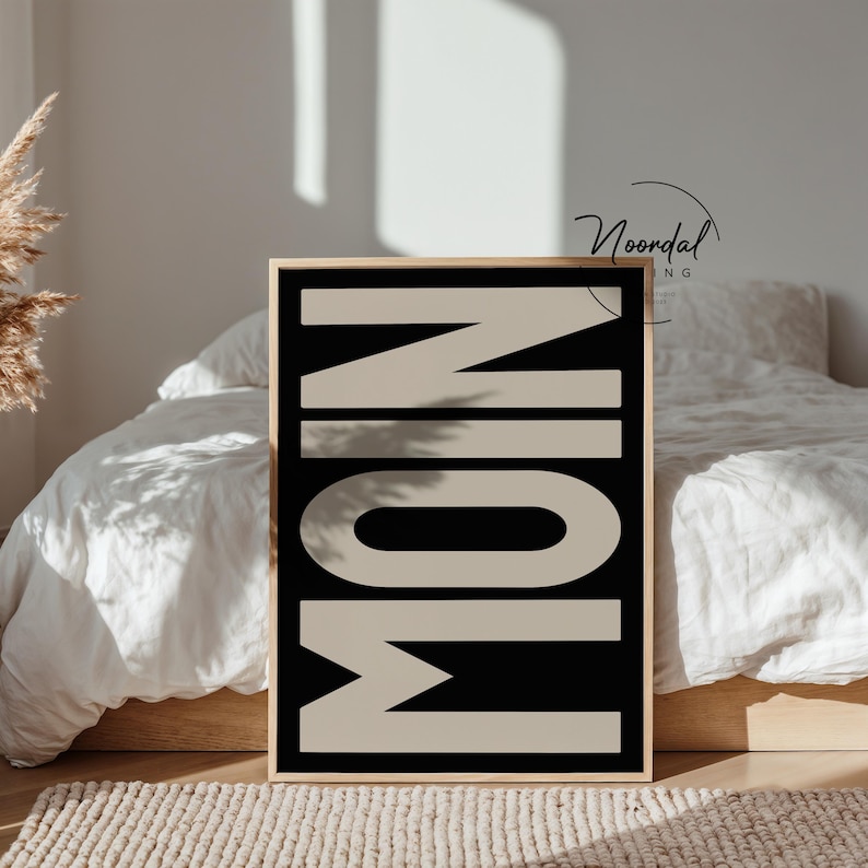 Moin Poster Minimalistic Minimal Entryway Decor Typography Print Hello ...