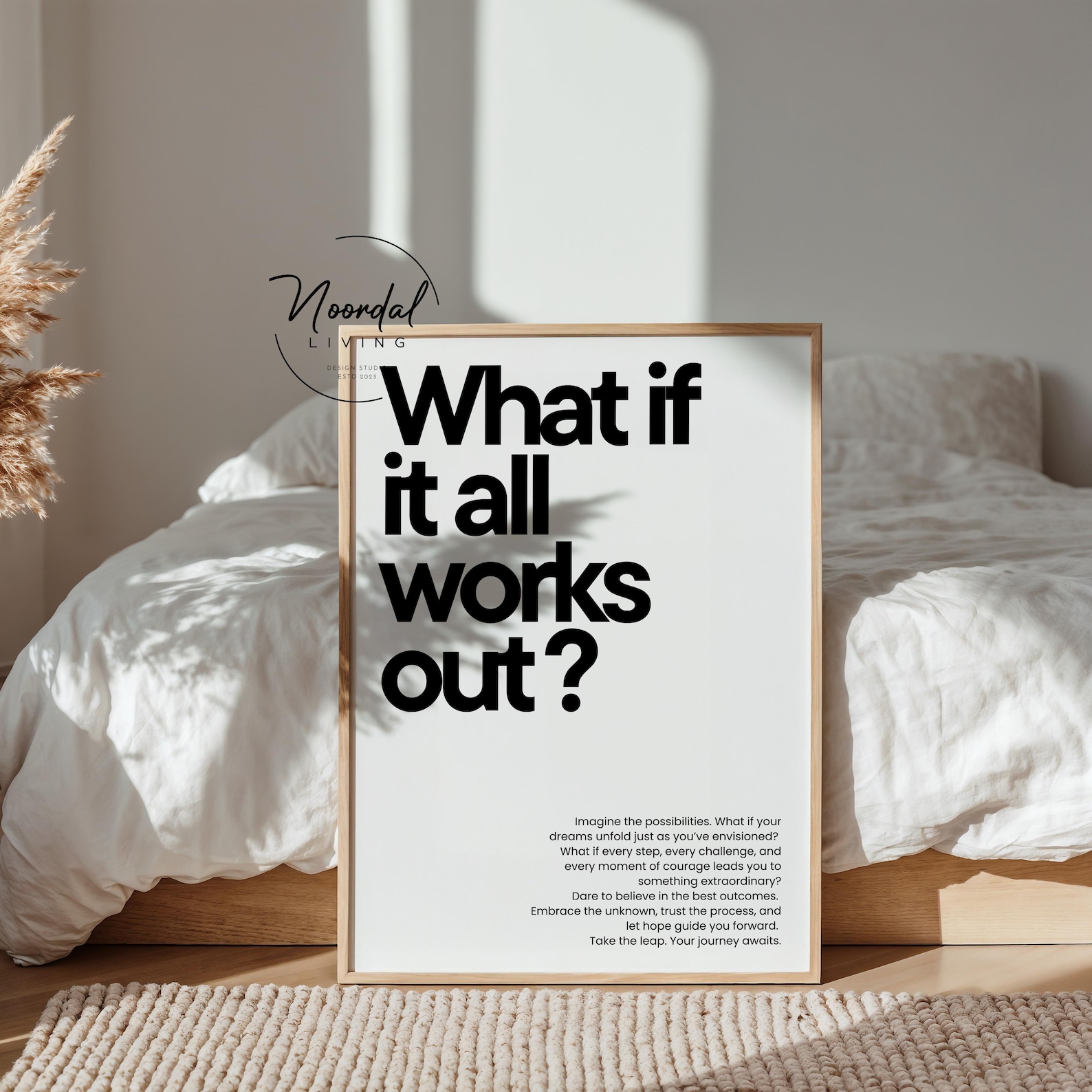 What If It All Works Out Print | Different Colors | Motivational Poster ...