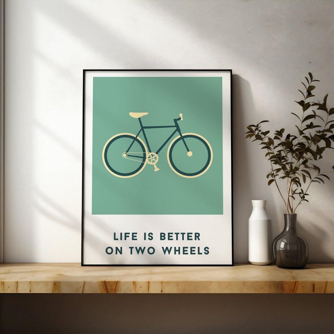 Poster Bike Printable Bike Cycling Poster Digital Download Home Decor ...