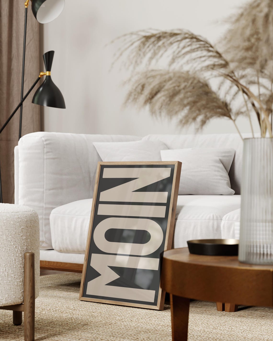 Moin Poster Minimalistic Minimal Entryway Decor Typography Print Hello ...