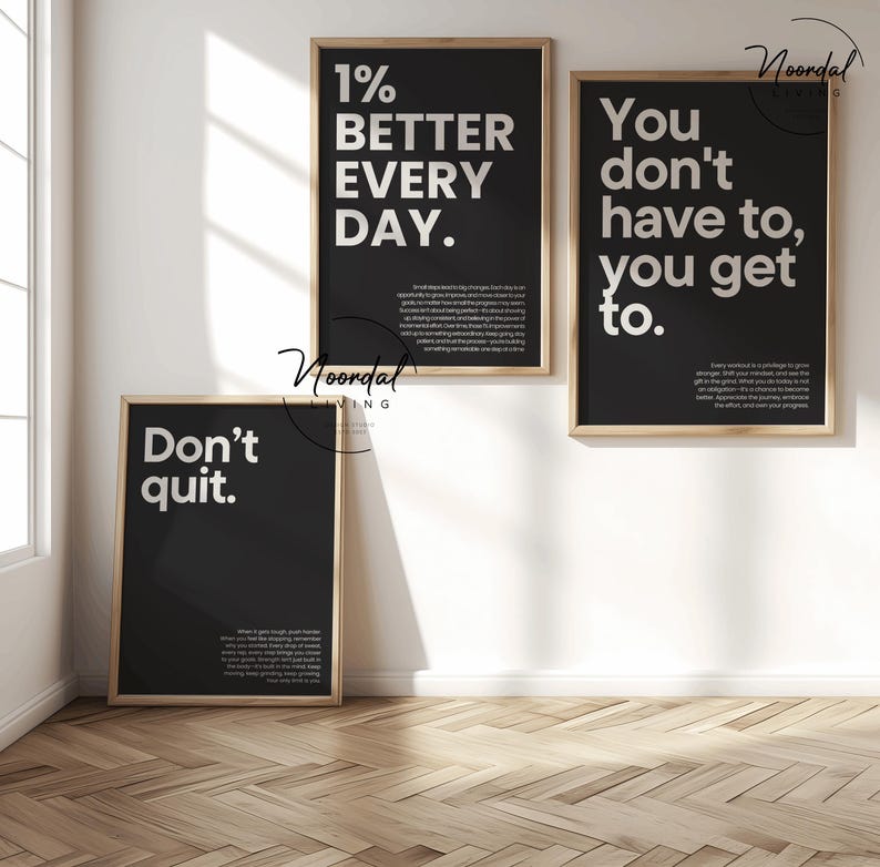 Gym Wall Art Don’t Quit Poster Motivational Print Home Gym Decor ...