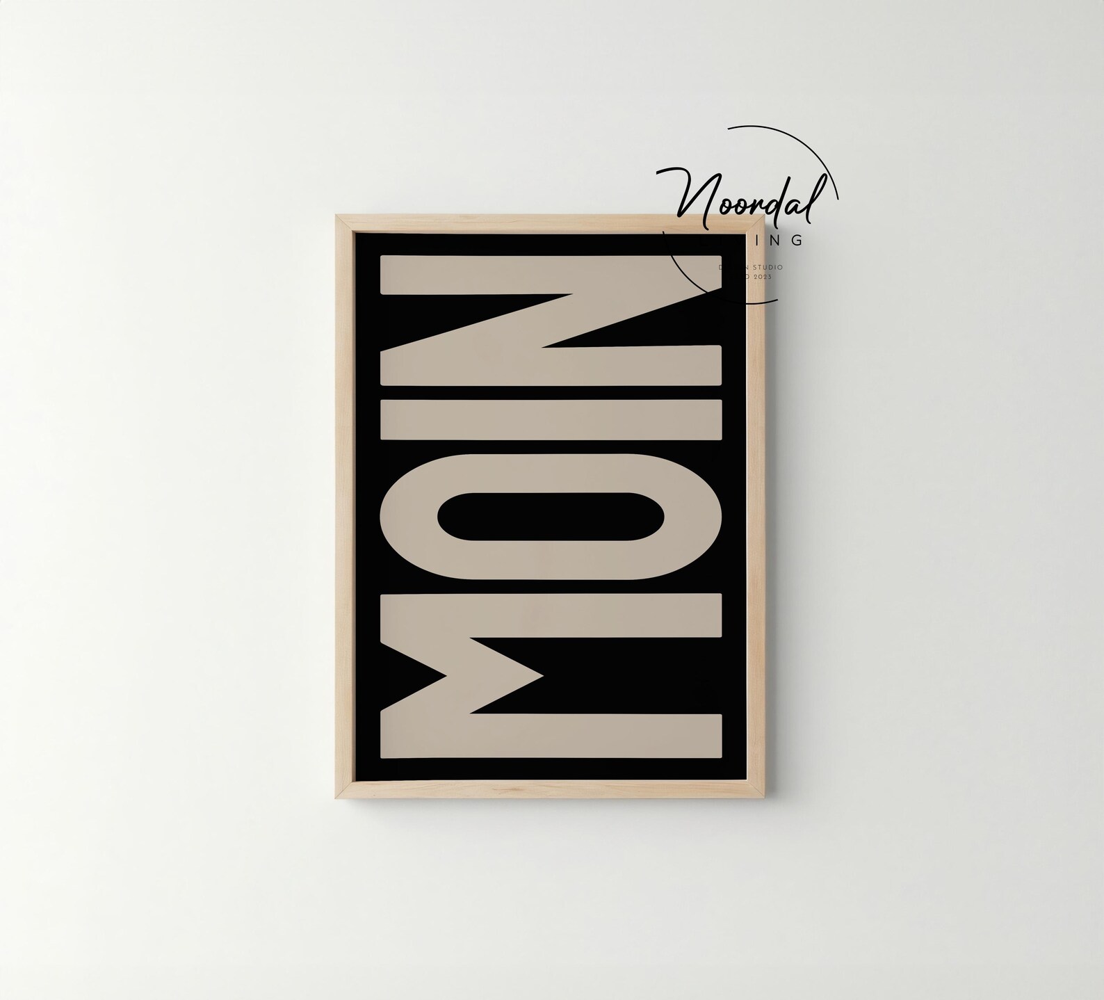 Moin Poster Minimalistic Minimal Entryway Decor Typography Print Hello ...