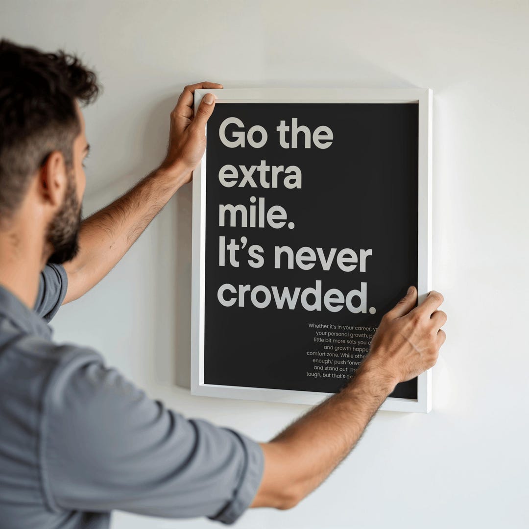 DIGITAL DOWNLOAD Motivation Poster Fitness Gym Decor Go the Extra Mile ...