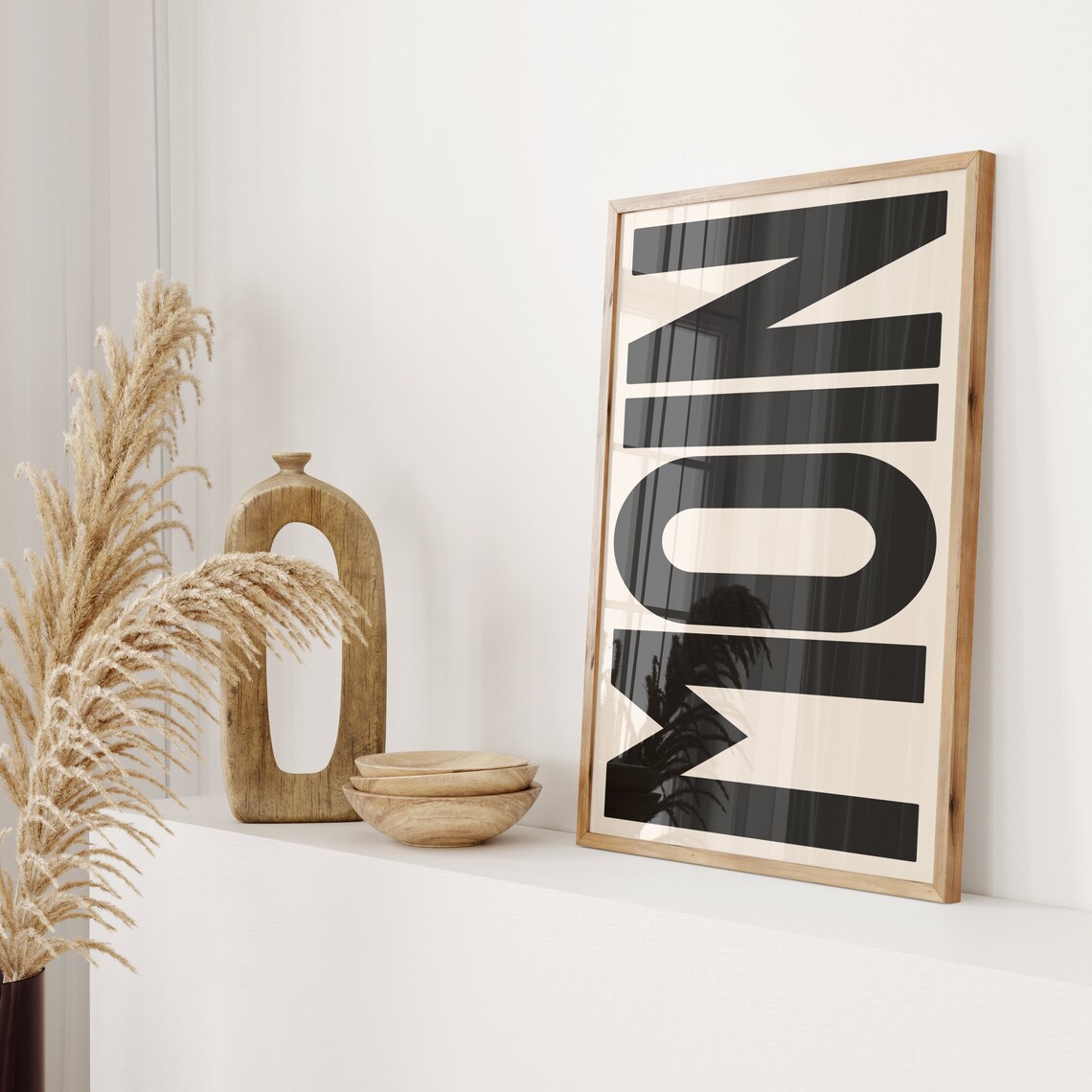 Moin Poster Minimalistic Minimal Entryway Decor Typography Print Hello ...
