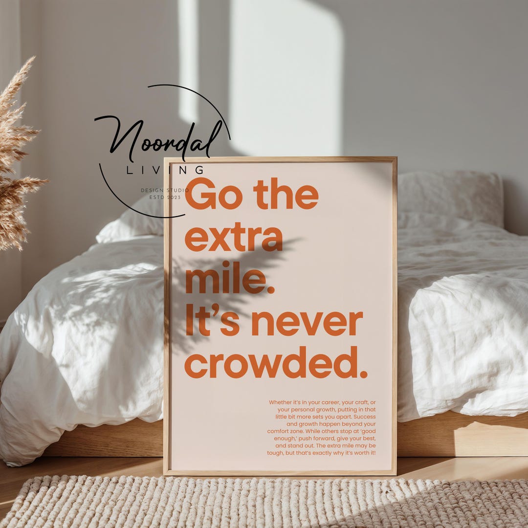 DIGITAL DOWNLOAD Motivational Poster Fitness Gym Go the Extra Mile ...