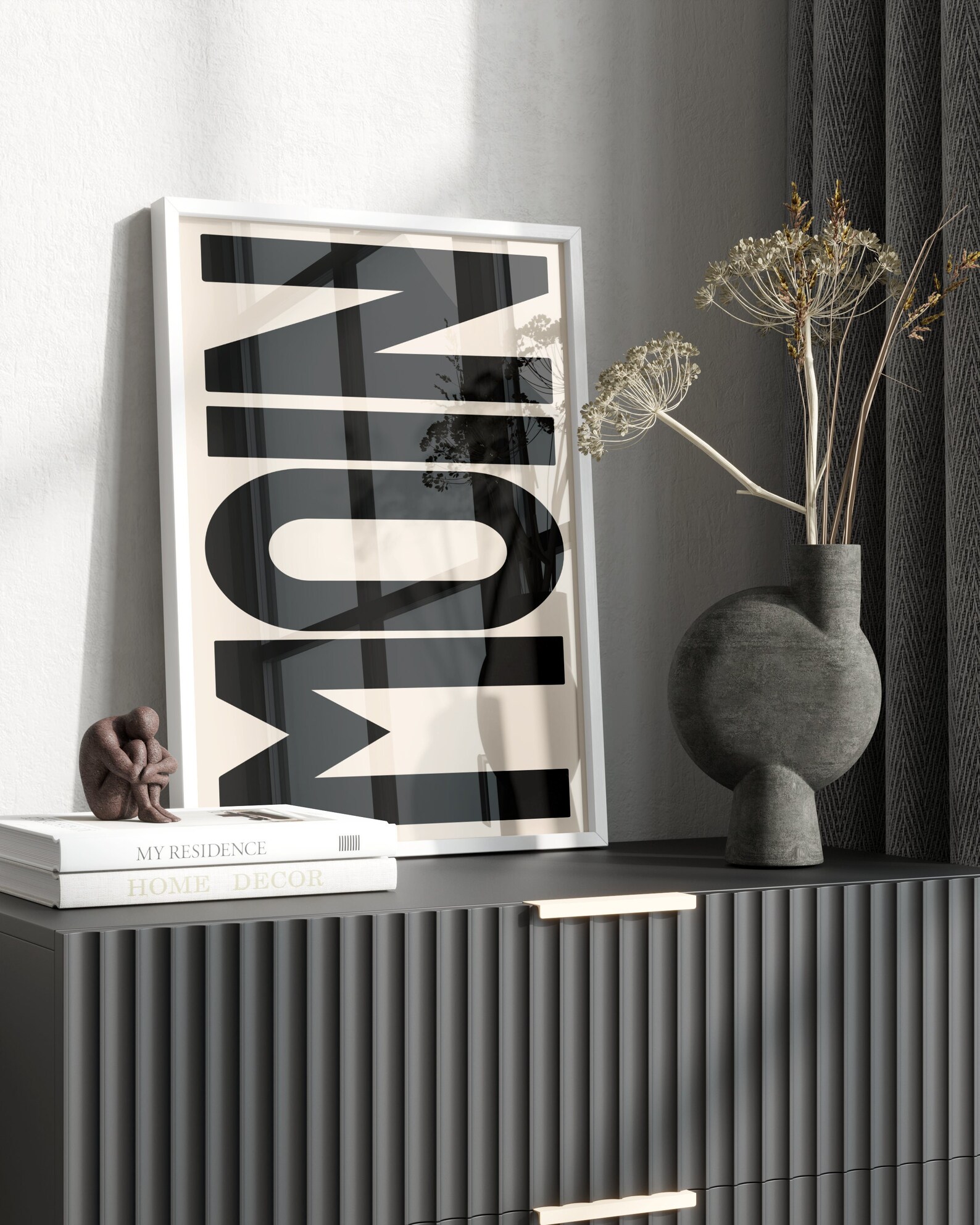Moin Poster Minimalistic Minimal Entryway Decor Typography Print Hello ...