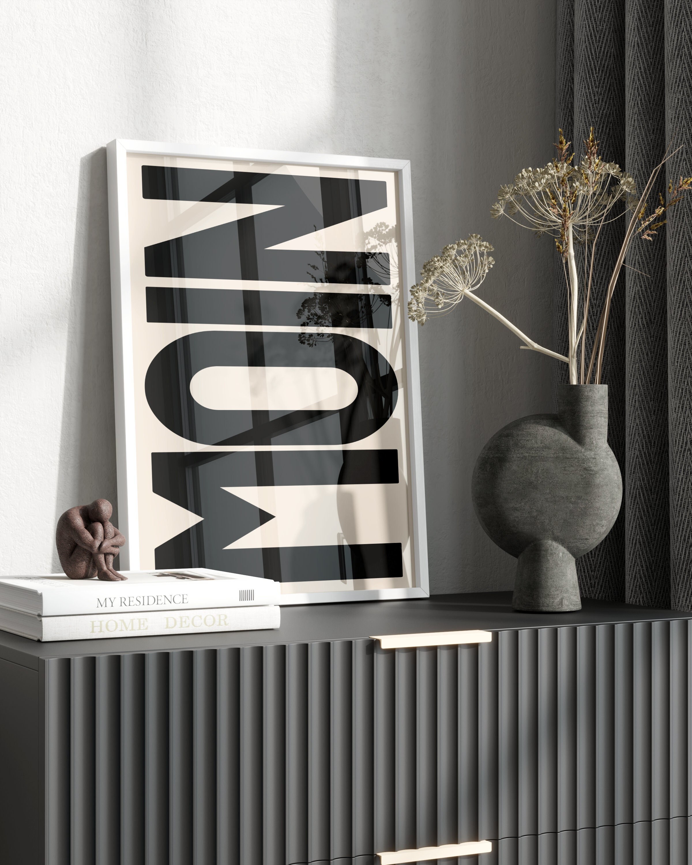 Moin Poster Minimalistic Minimal Entryway Decor Typography Print Hello ...