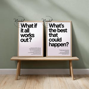 What If It All Works Out Print | Different Colors | Motivational Poster ...