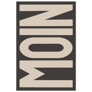 Moin Poster Minimalistic Minimal Entryway Decor Typography Print Hello ...