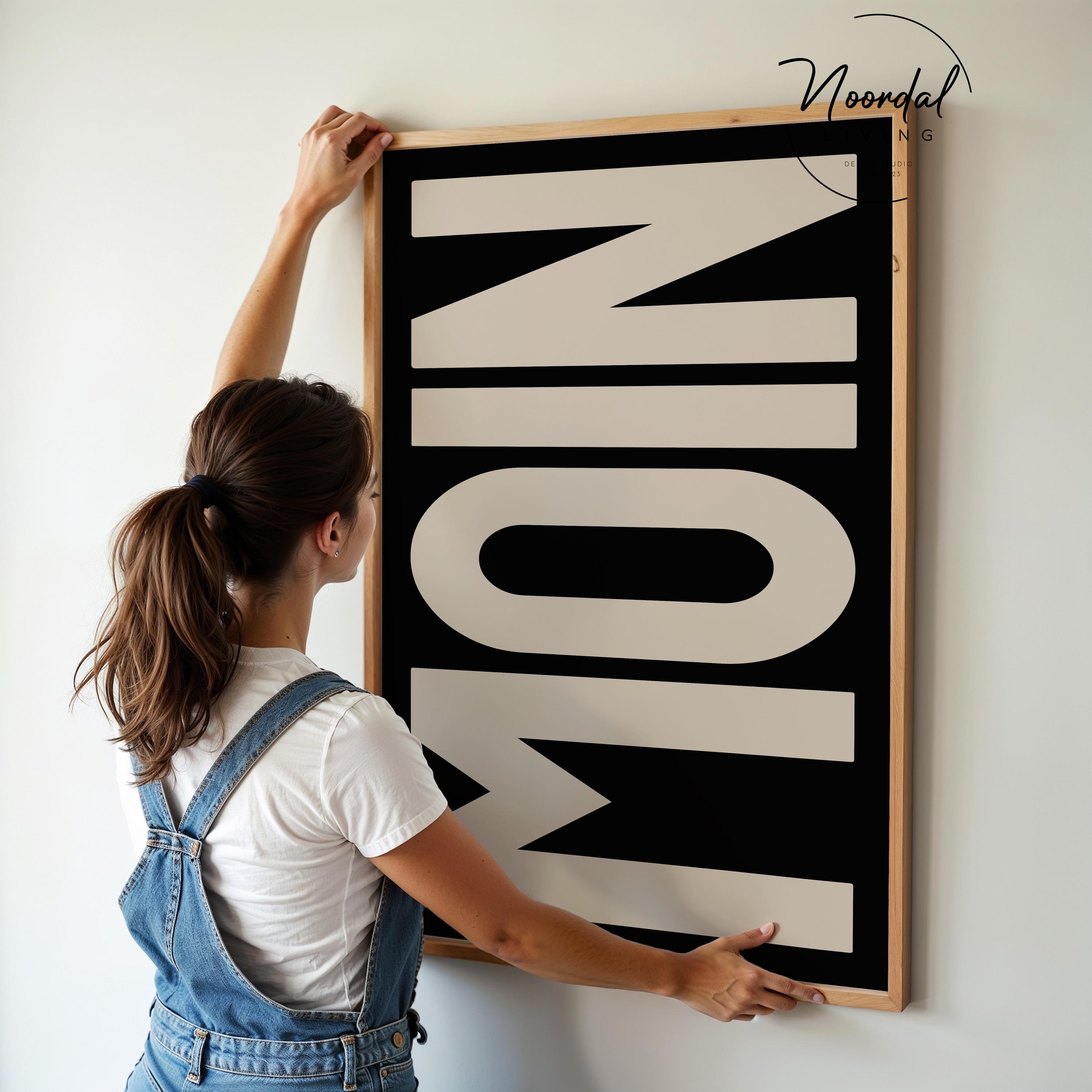 Moin Poster Minimalistic Minimal Entryway Decor Typography Print Hello ...