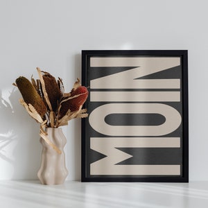 Moin Poster Minimalistic Minimal Entryway Decor Typography Print Hello ...