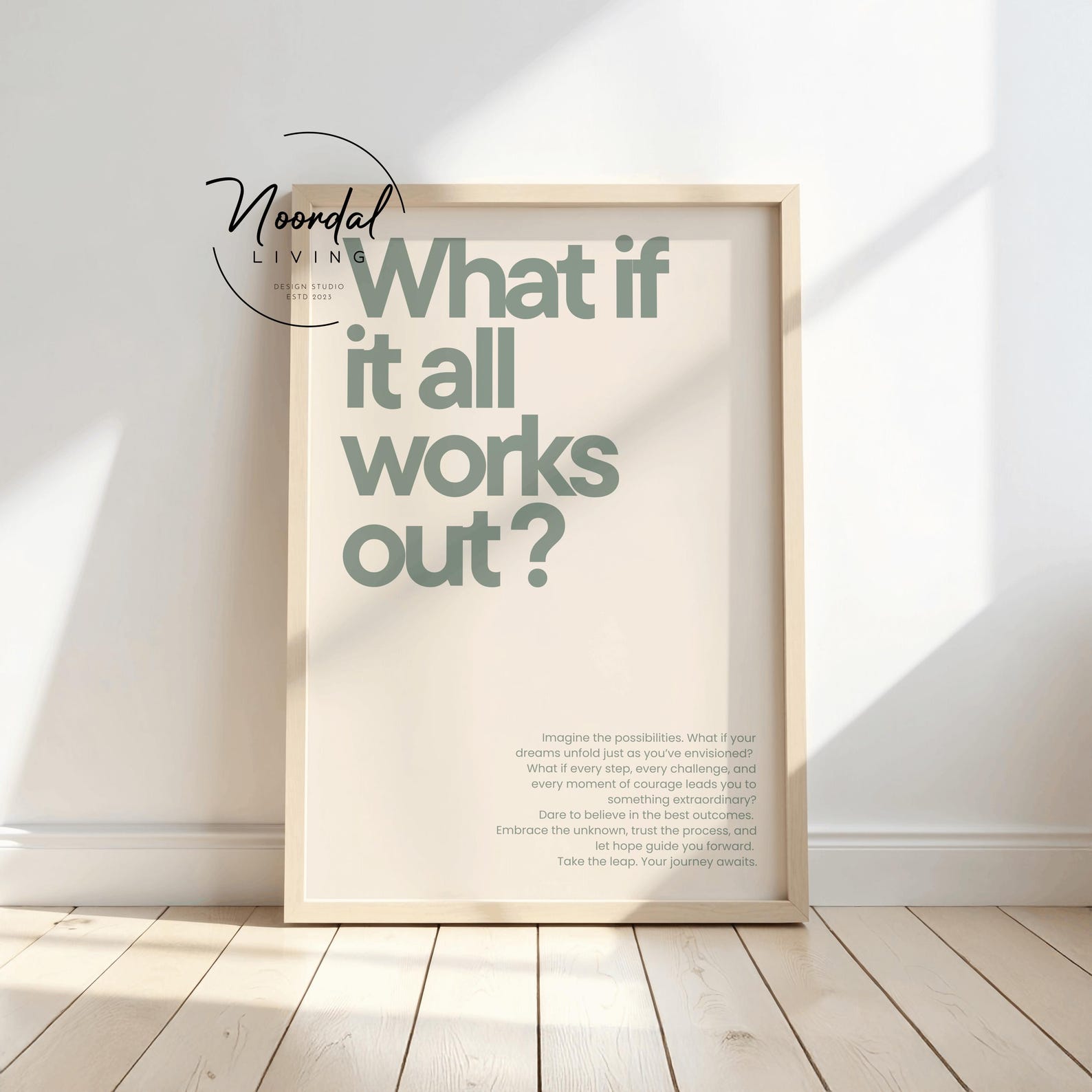 DIGITAL DOWNLOAD What If It All Works Out Print Sage Green Beige ...