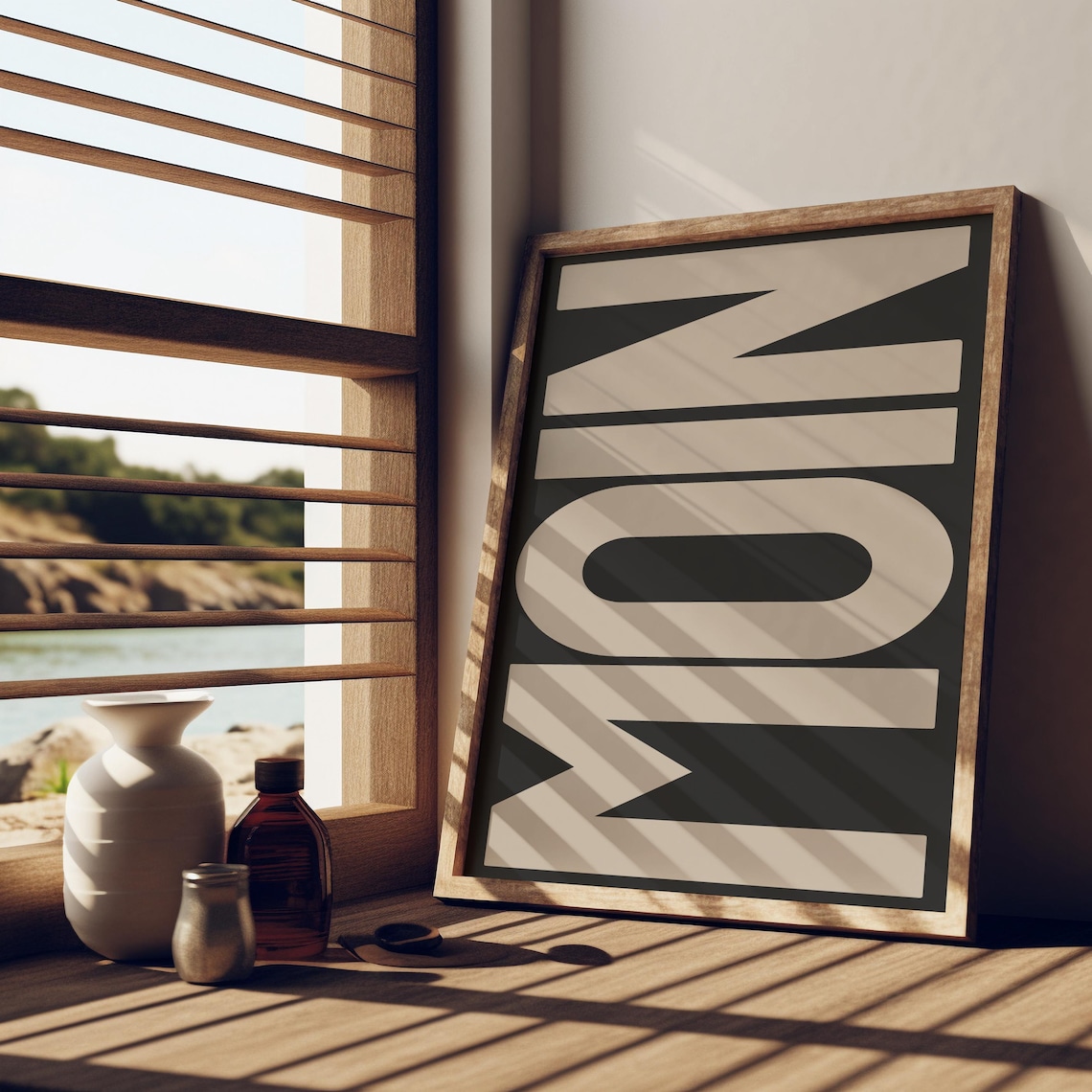 Moin Poster Minimalistic Minimal Entryway Decor Typography Print Hello ...