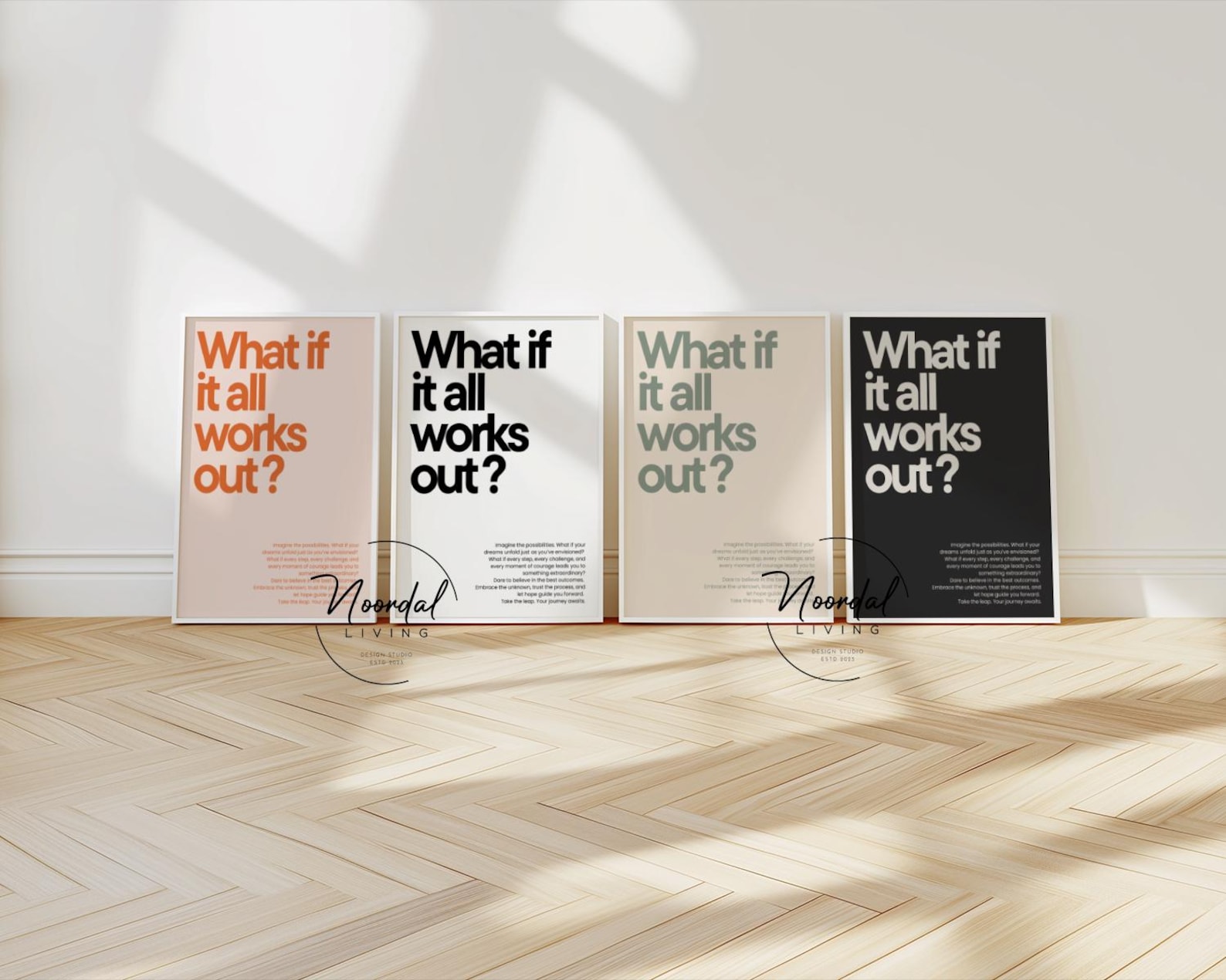 What If It All Works Out Print | Different Colors | Motivational Poster ...