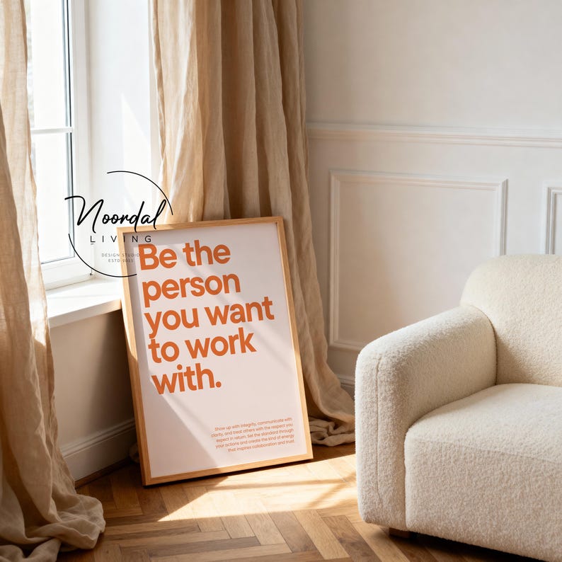 Inspirational Home Office Wall Art "be the Person You Want to Work With ...