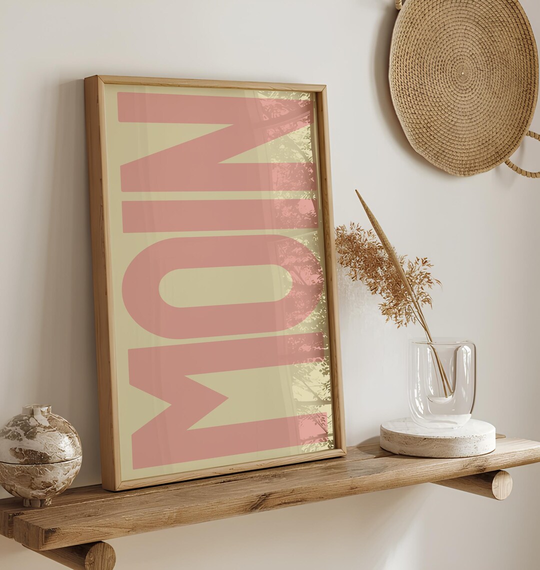 DIGITAL DOWNLOAD Moin Poster Pink Beige Typography Poster North German ...