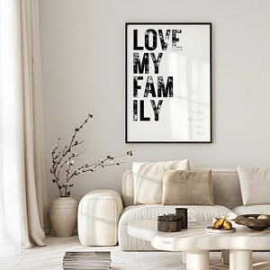 Custom Family Print Family Poster Personalized Poster LOVE MY FAMILY ...