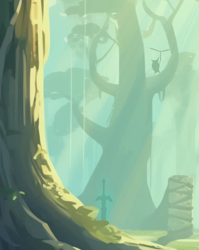 Korok Forest Poster - the Legend of Zelda: Breath of the Wild - Hyrule ...