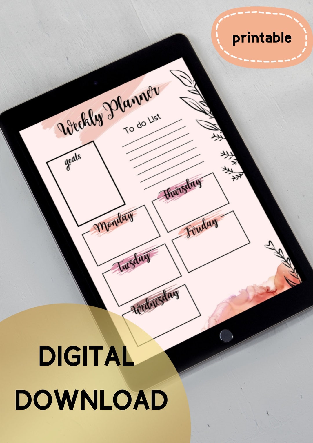 Printable Weekly Planner Weekly Planner DIN A4 To-do List - Etsy