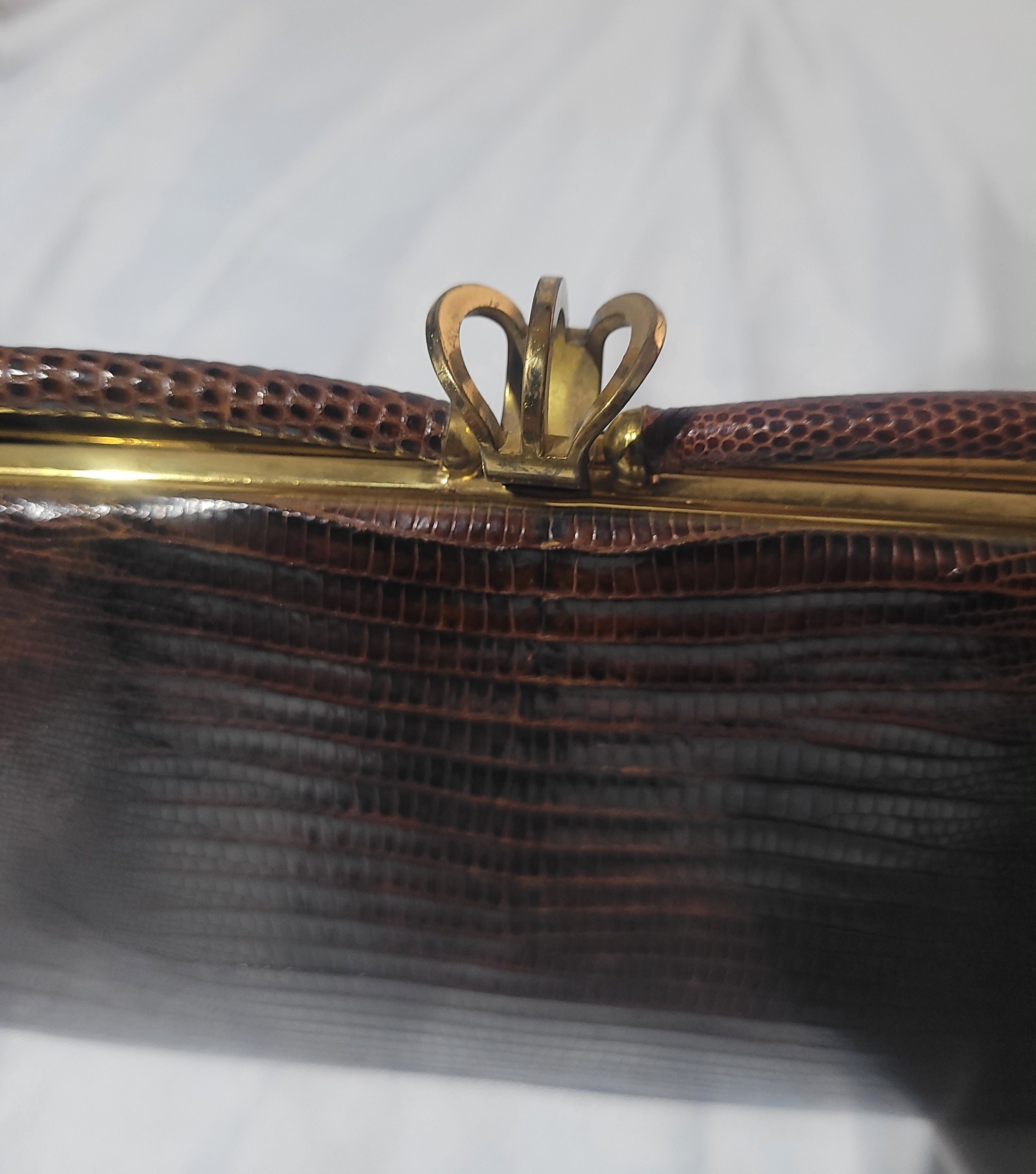 Vintage Bellestone Alligator Bag, Midcentury Designer Bag, Handbag ...