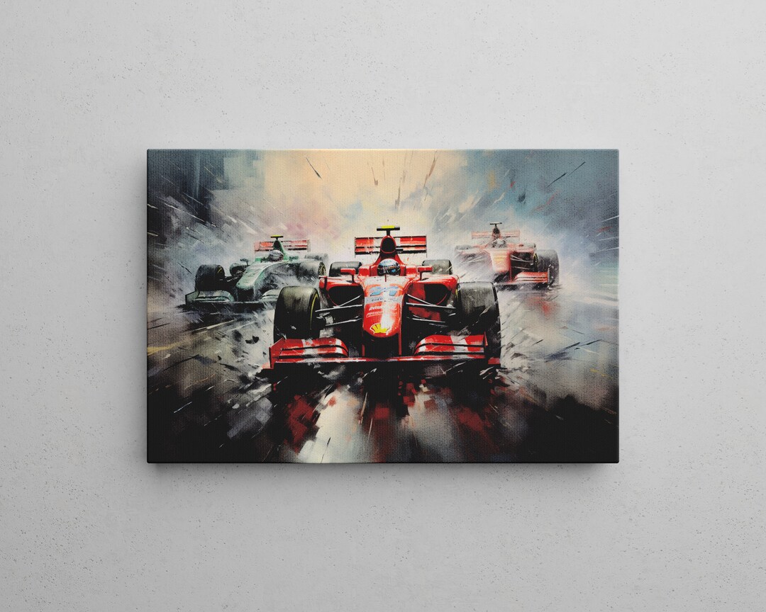 Formula 1 Mural | Drawing on Premium Canvas | F1 Canvas in Various ...