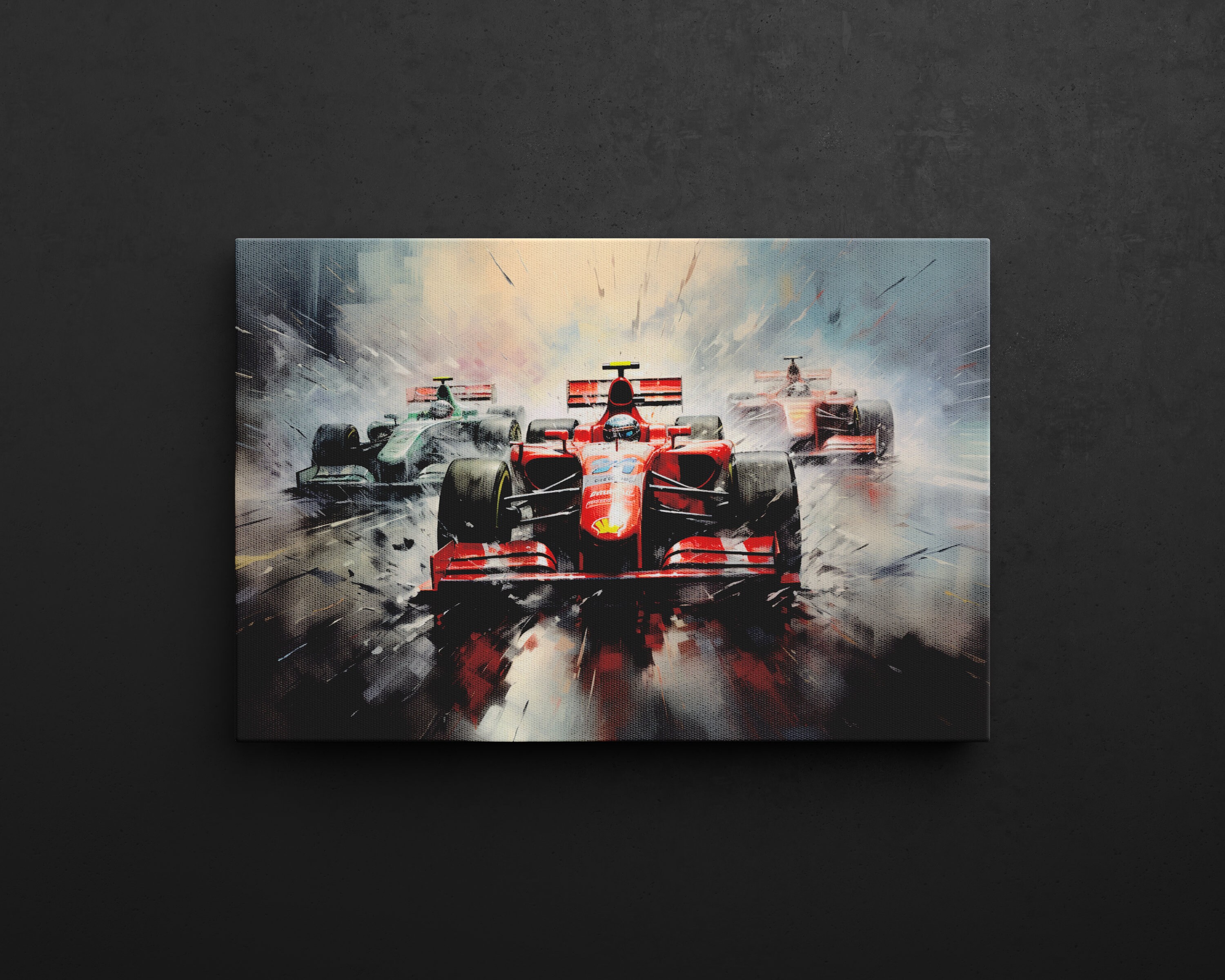 Formula 1 Mural Drawing on Premium Canvas F1 Canvas in Various Sizes 20 ...